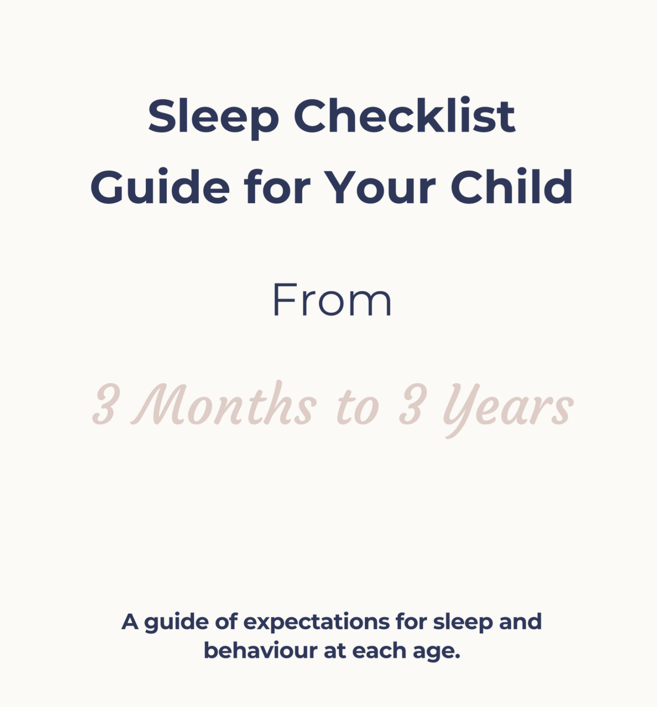 Sleep Checklist Freebie - Plume Sleep Solutions
